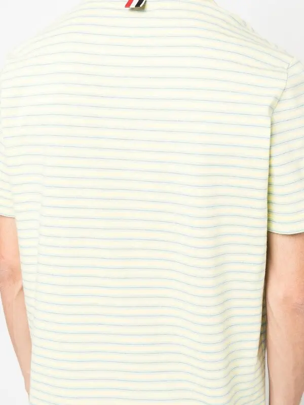 Thom Browne Striped Cotton T-shirt - Green