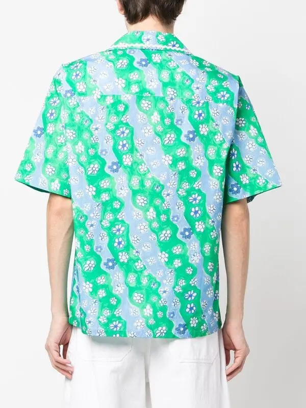 Marni Floral-print Short-sleeved Shirt - Green