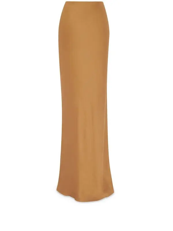 Saint Laurent Silk Floor-length Skirt - Neutrals