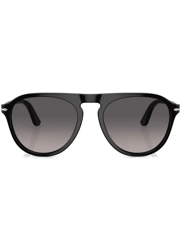 Persol Round Frame Tinted Sunglasses - Black