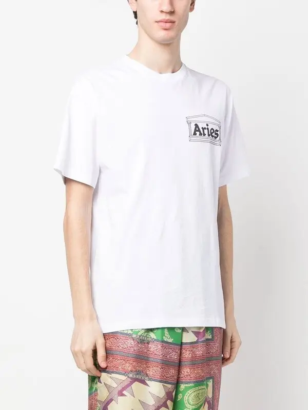 Aries Art Trip Logo-print T-shirt