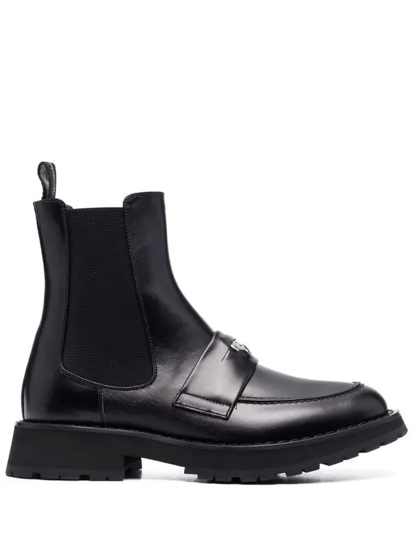 Alexander McQueen Leather Chelsea Boots
