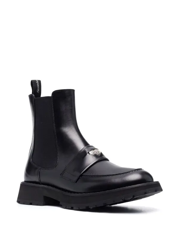 Alexander McQueen Leather Chelsea Boots