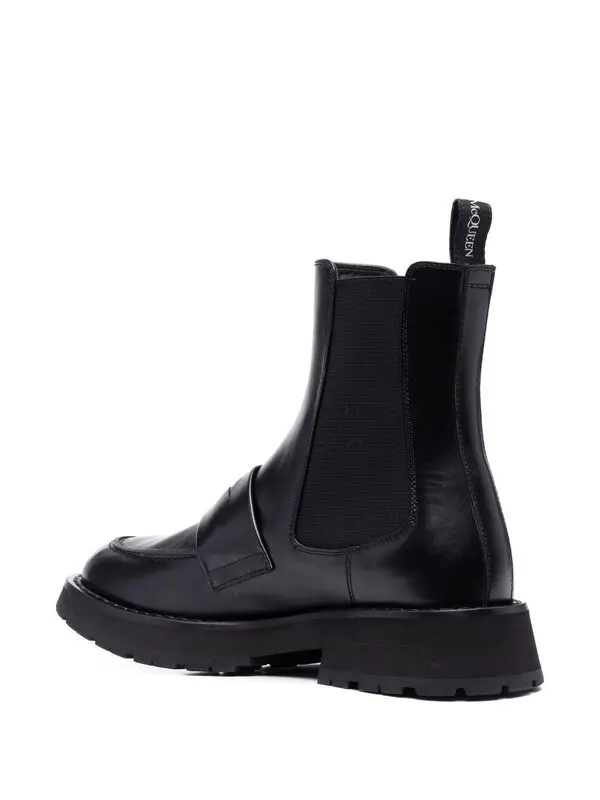 Alexander McQueen Leather Chelsea Boots