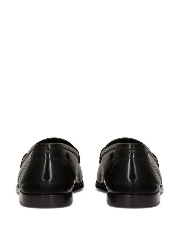 Dolce & Gabbana Logo-appliqué Leather Loafers