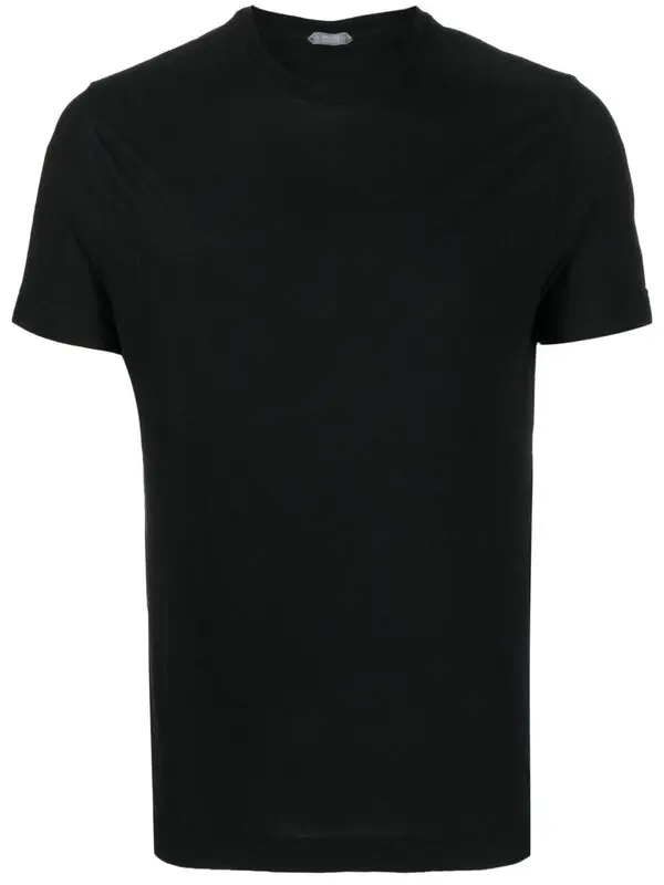ZANONE Basic Short-sleeved T-shirt - Black