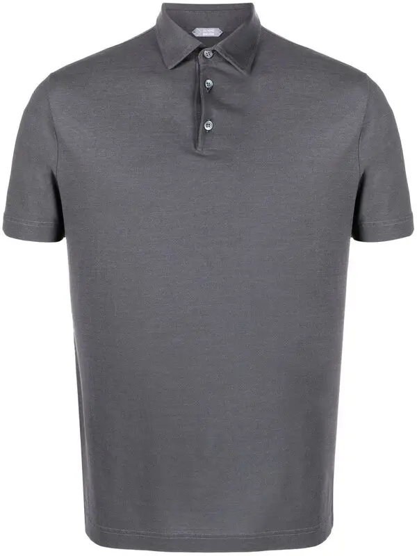 ZANONE Ice Cotton Polo Shirt - Grey