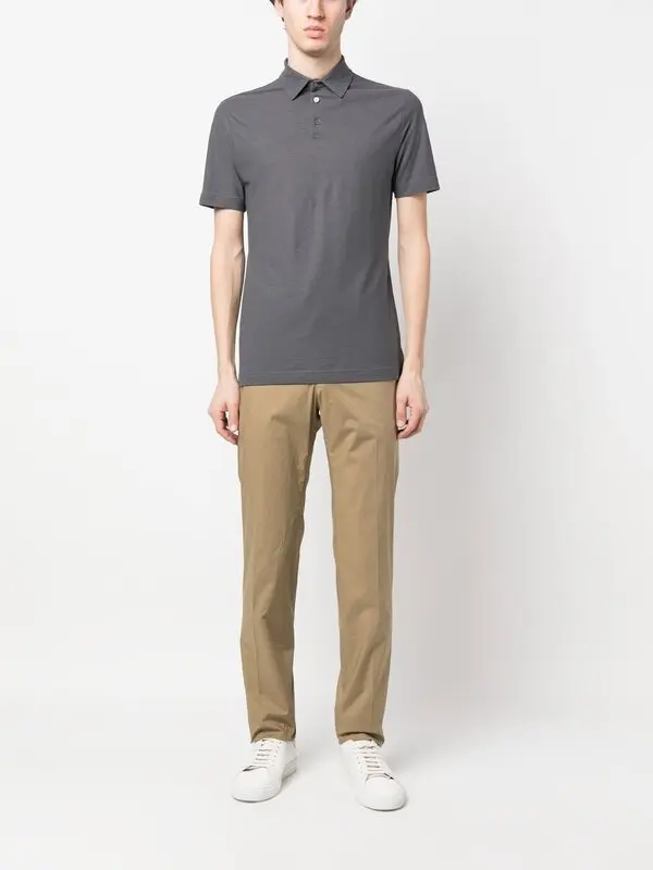 ZANONE Ice Cotton Polo Shirt - Grey