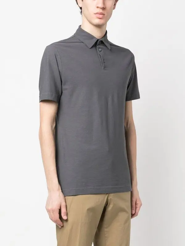 ZANONE Ice Cotton Polo Shirt - Grey