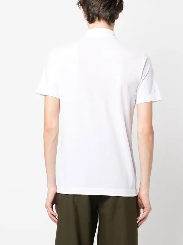 ZANONE Basic Short-sleeved Polo Shirt - White