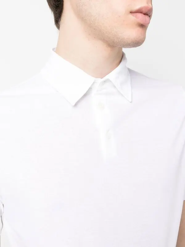 ZANONE Basic Short-sleeved Polo Shirt - White