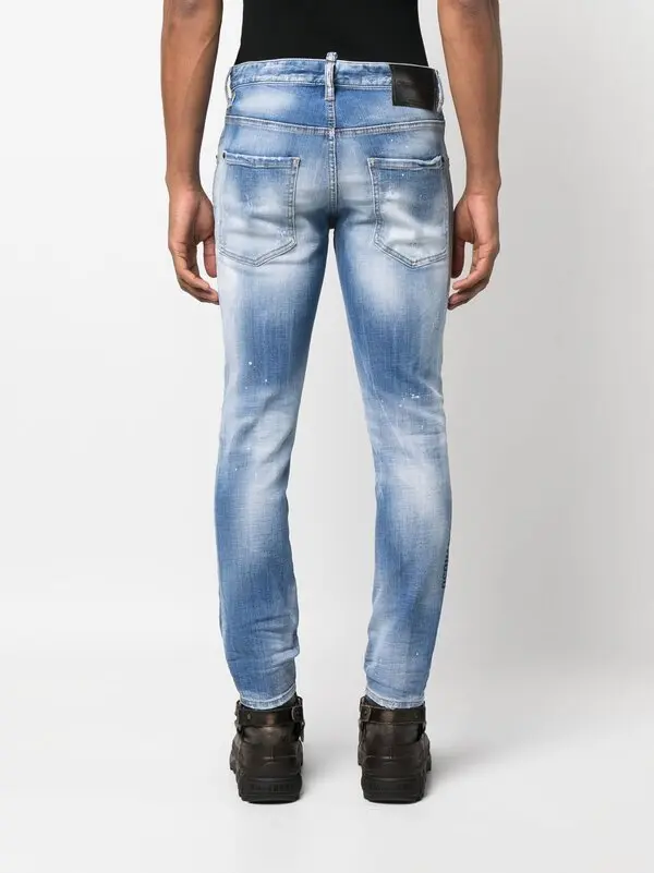 Dsquared2 Icon Printed Slim-cut Jeans