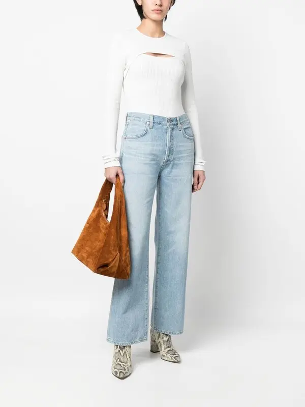 Citizens Of Humanity Wide-leg Organic Cotton Jeans - Blue