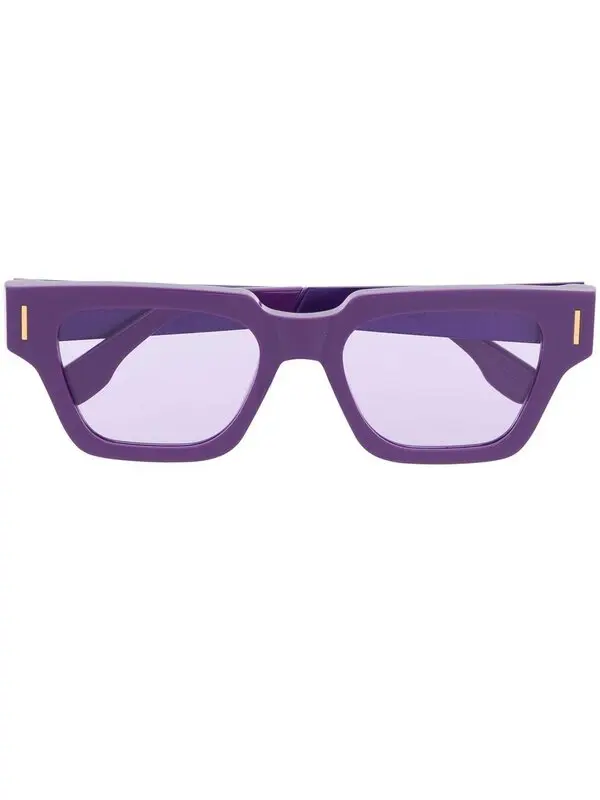 RETROSUPERFUTURE Logo-print Square-frame Sunglasses - Purple