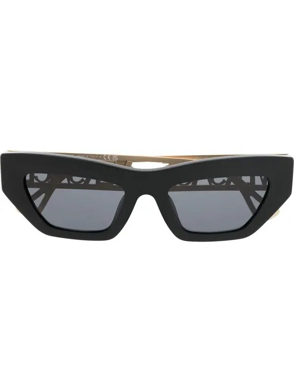 Versace Logo Cat-eye Sunglasses - Black