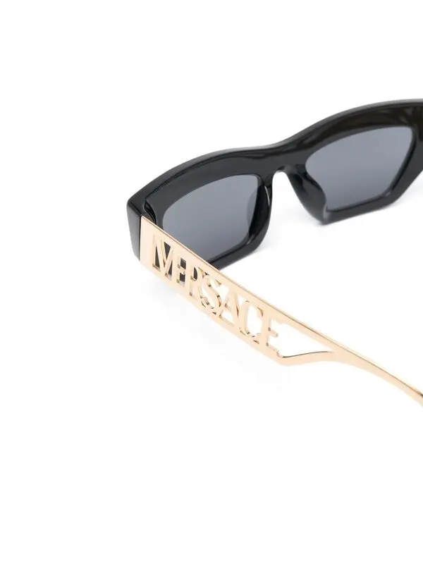 Versace Logo Cat-eye Sunglasses - Black