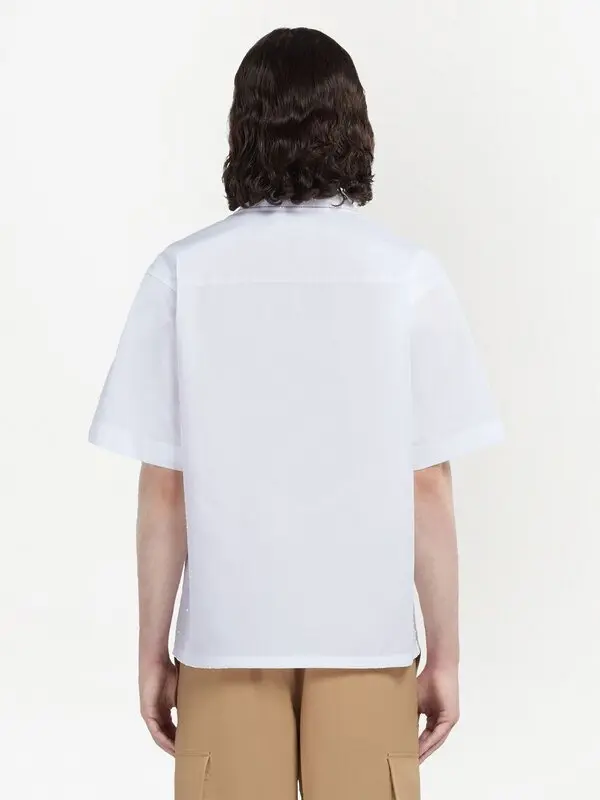 Marni Embroidered-logo Short-sleeve Shirt - White