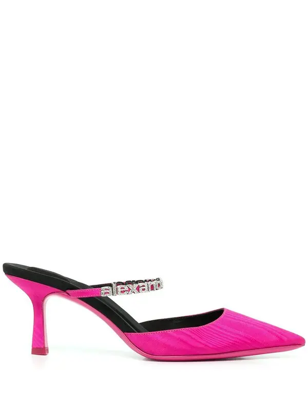 Alexander Wang Delphine Crystal Embellished Mules - Pink