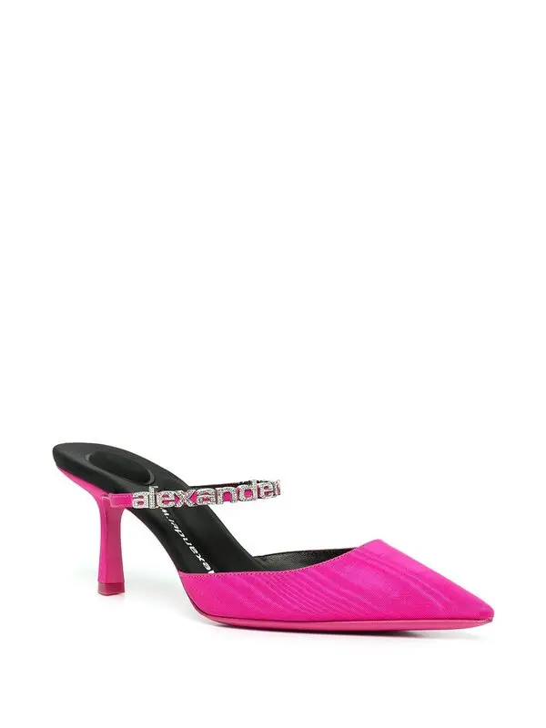 Alexander Wang Delphine Crystal Embellished Mules - Pink