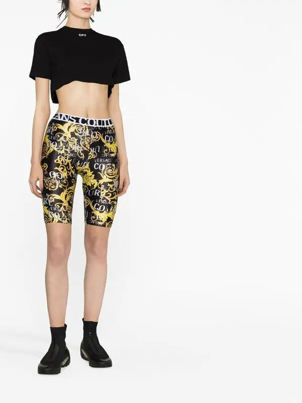 Versace Baroque-print Cycling Shorts