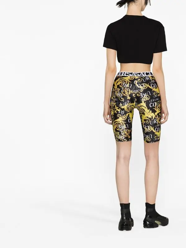 Versace Baroque-print Cycling Shorts