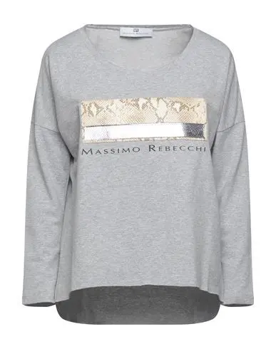 MASSIMO REBECCHI Cotton-blend Sweatshirt With Appliqués - Grey