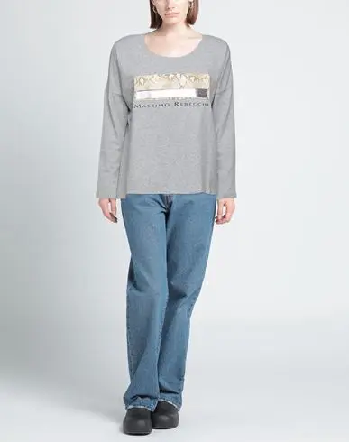 MASSIMO REBECCHI Cotton-blend Sweatshirt With Appliqués - Grey