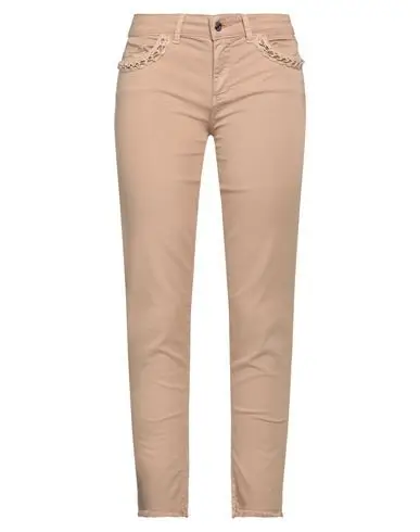 LIU •JO Tapered Cotton-elastane Pants - Beige