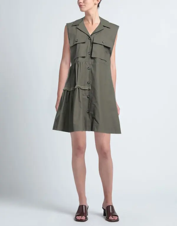 ANNA MOLINARI Mini Shirt Dress - Green