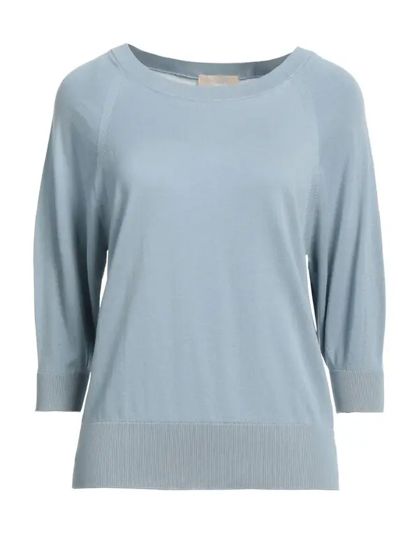 DRUMOHR Cotton Knit Lightweight Sweater - Sky Blue