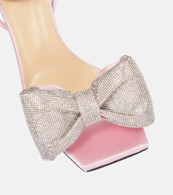 Mach & Mach Nicole Embellished Satin Sandals