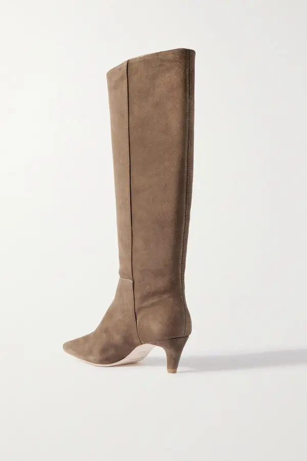 REFORMATION Remy Suede Knee Boots - Brown