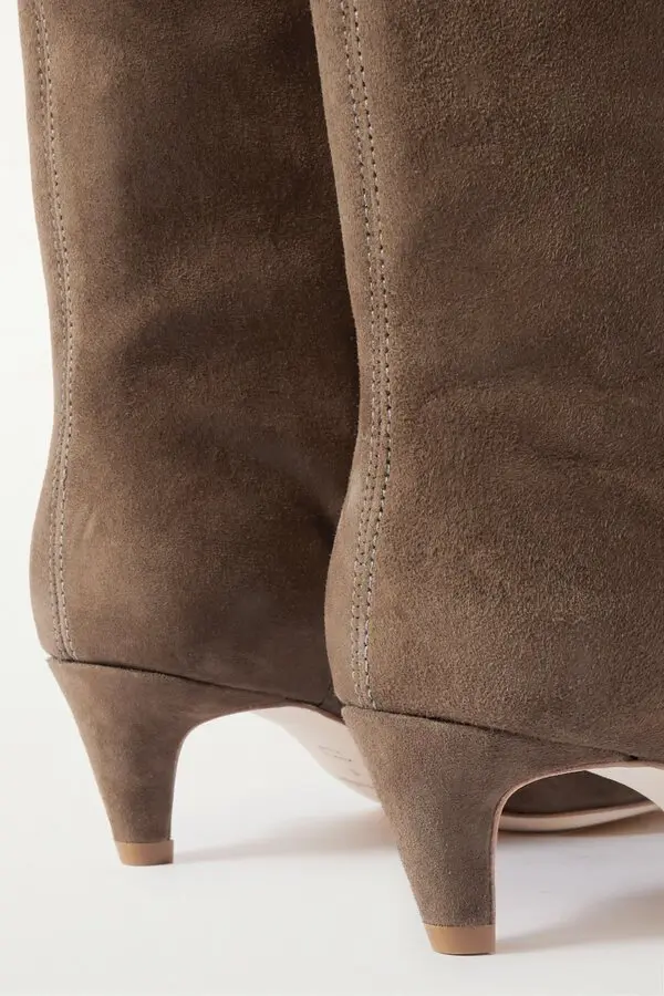 REFORMATION Remy Suede Knee Boots - Brown