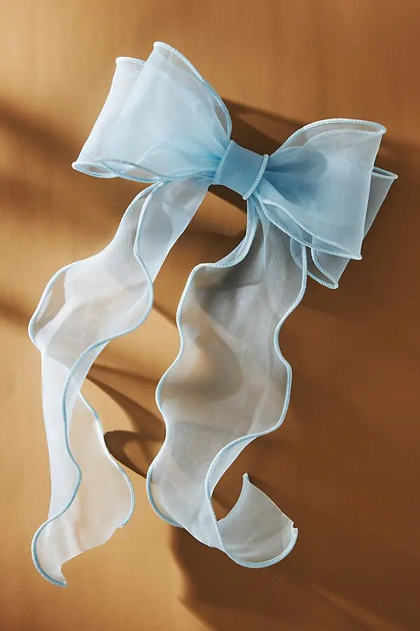 Bhldn Wavy Chiffon Bow - Blue