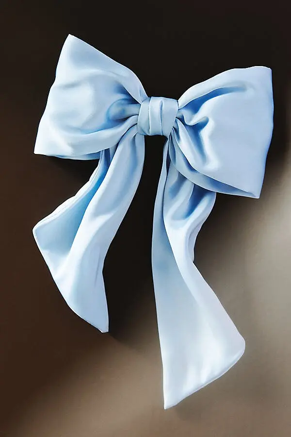 Bhldn Satin Bow - Light Blue