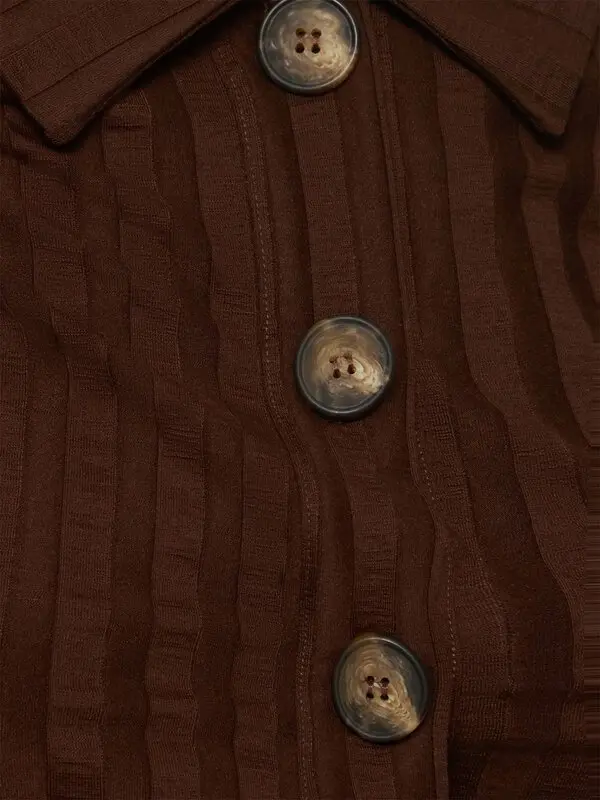 Buy REFORMATION Benton Knitted Mini Dress - Brown At 70% Off