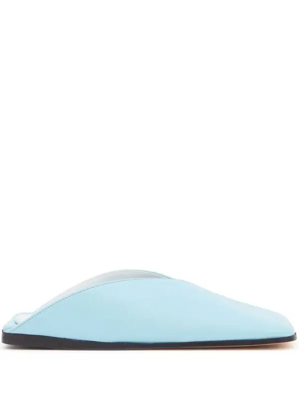 MAISON MARGIELA Japanese Leather Slides - Blue