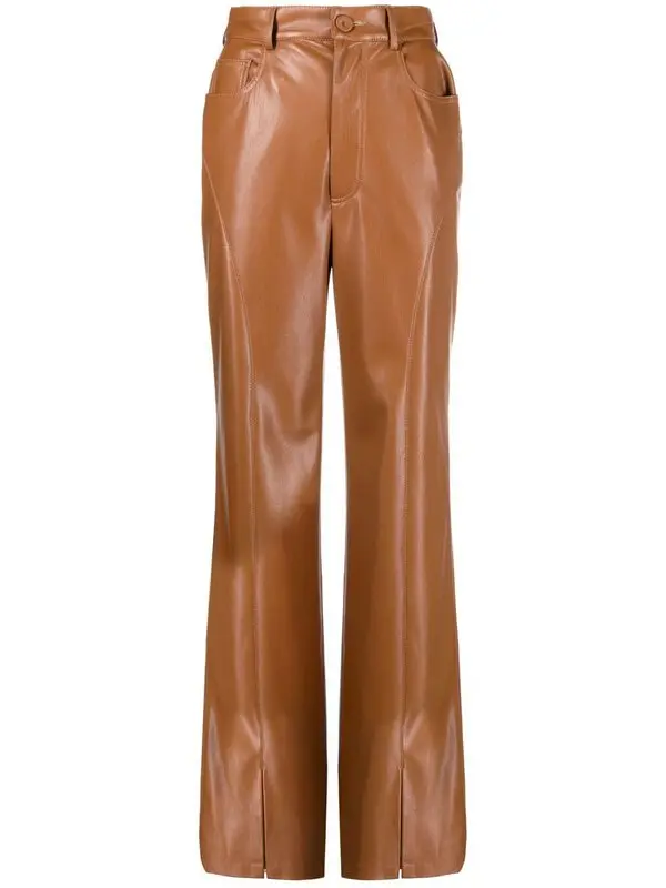 Nanushka Straight-leg Trousers With Curved Seam
