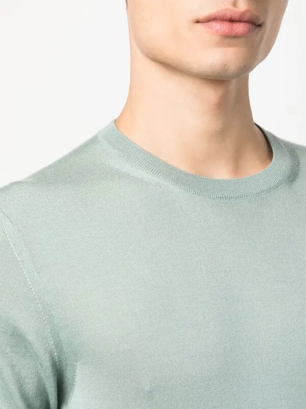 Fedeli Crew Neck Jumper - Green