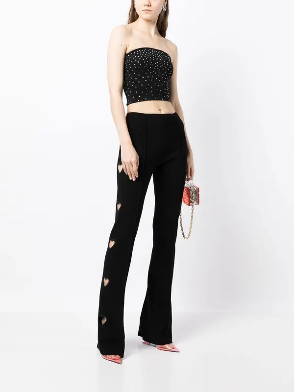Mach & Mach Cut-out Flared Trousers