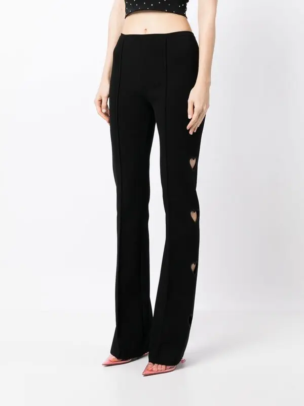 Mach & Mach Cut-out Flared Trousers