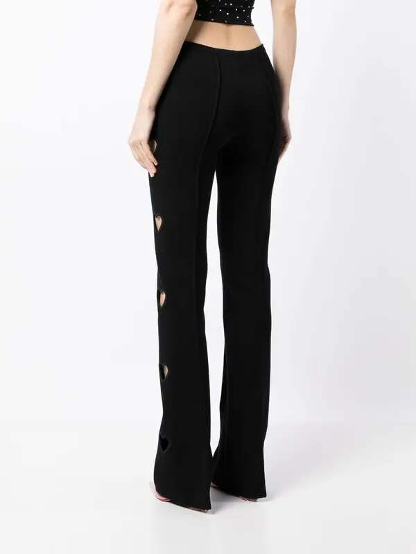 Mach & Mach Cut-out Flared Trousers