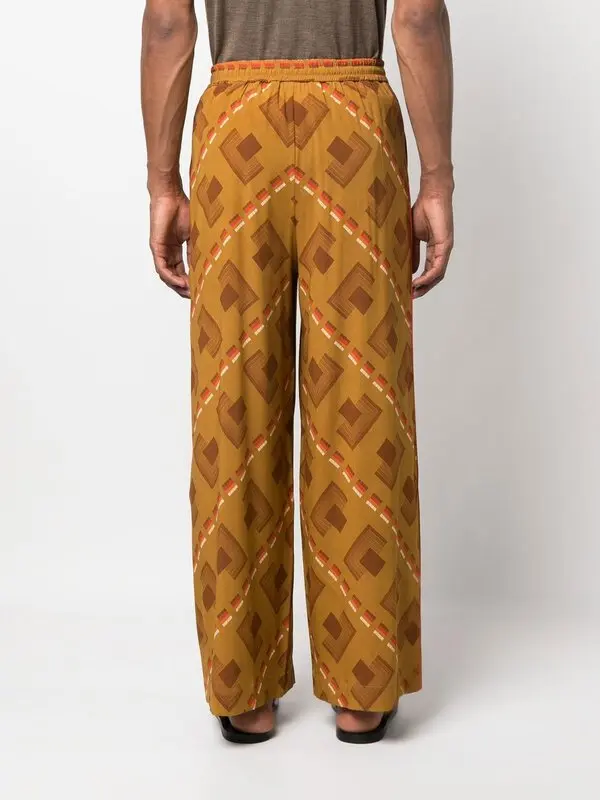 PIERRE-LOUIS MASCIA Patterned Trousers - Brown