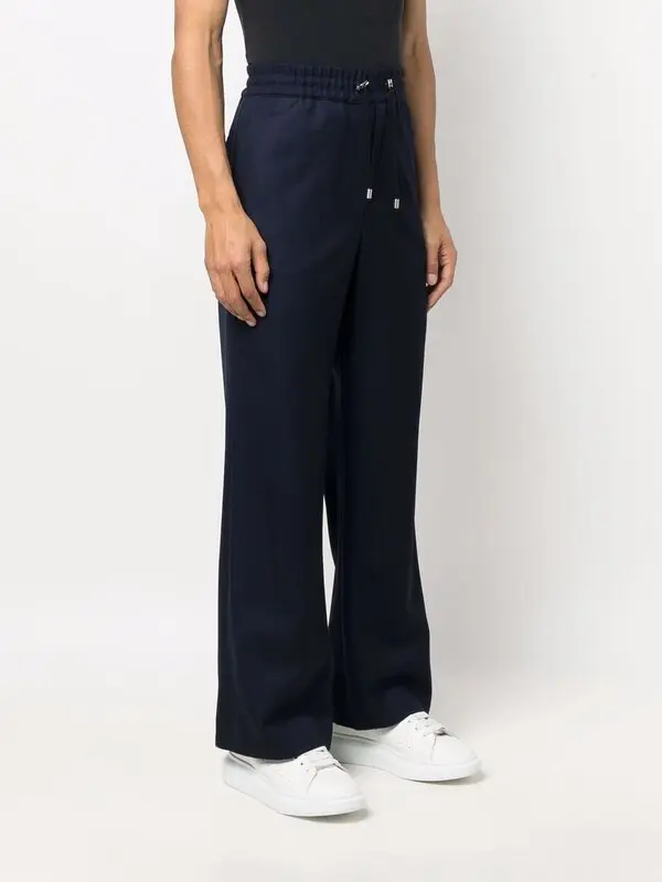 Balmain Wide-leg Twill Trousers - Blue