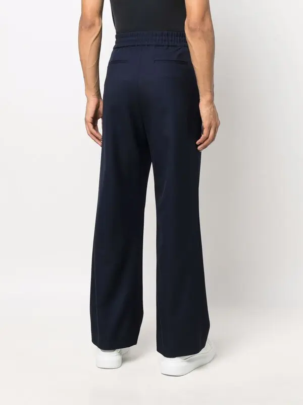 Balmain Wide-leg Twill Trousers - Blue