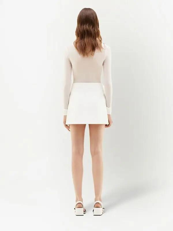 COURREGES Re-edition Logo-patch Mini Skirt - White