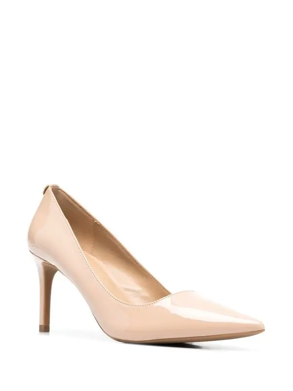 Michael Kors 80mm Logo-plaque Leather Pumps