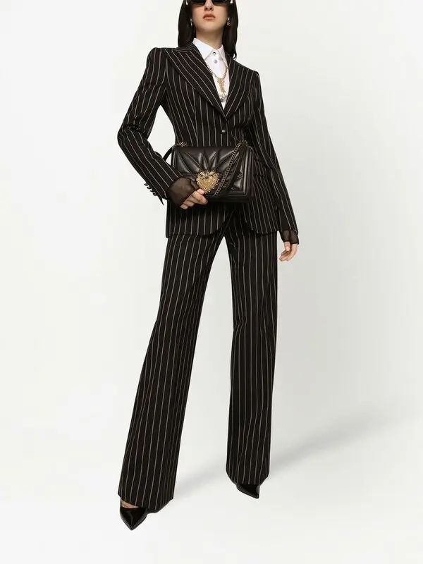 Dolce & Gabbana Turlington Pinstripe Single-breasted Blazer - Black