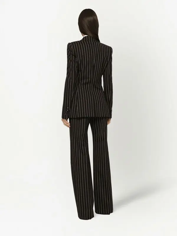 Dolce & Gabbana Turlington Pinstripe Single-breasted Blazer - Black