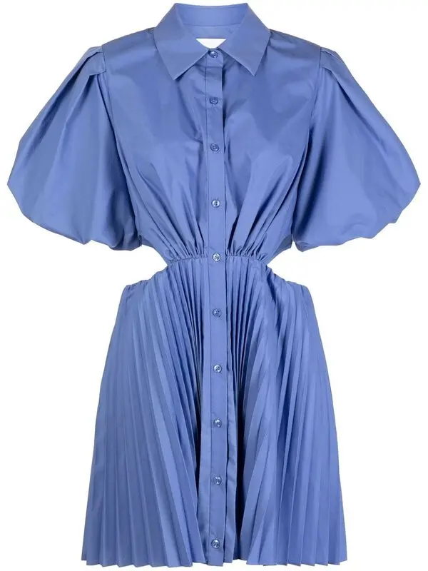 Simkhai Puff-sleeve Shirt Dress - Blue